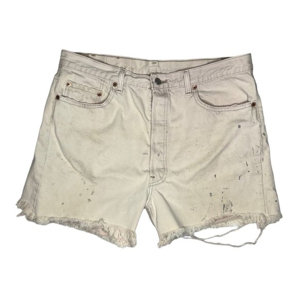 Levi's | Shorts | Vintage Levis 5 Beige Jean Cut Off Short Jorts Daisy ...